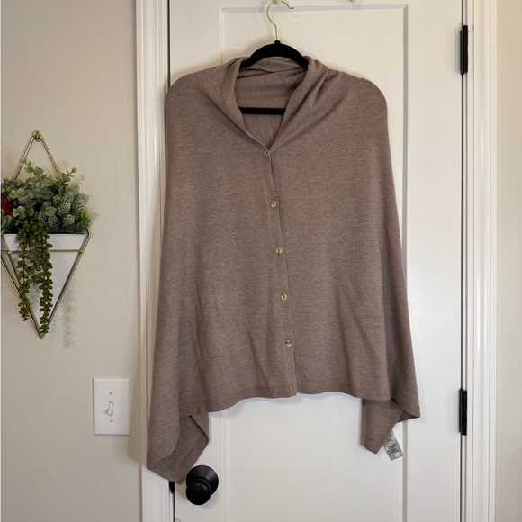 Puli | Sweaters | Puli Light Brown Cardigan Cape | Poshmark